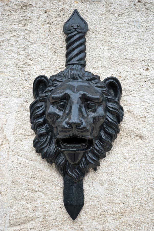 Bas-relief of head of lion stock image. Image of renaissance - 13090863