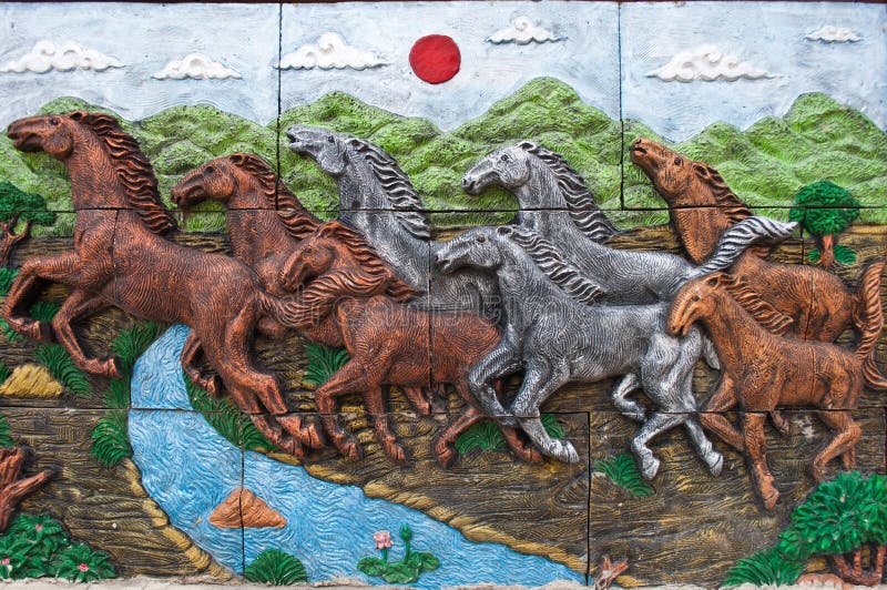 Bas-relief of horse stock photo. Image of imposing, patient - 34713368