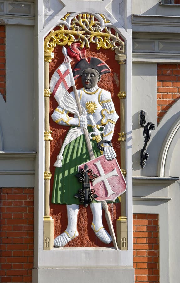 Bas-relief at the House in Riga Stock Photo - Image of riga, guild ...