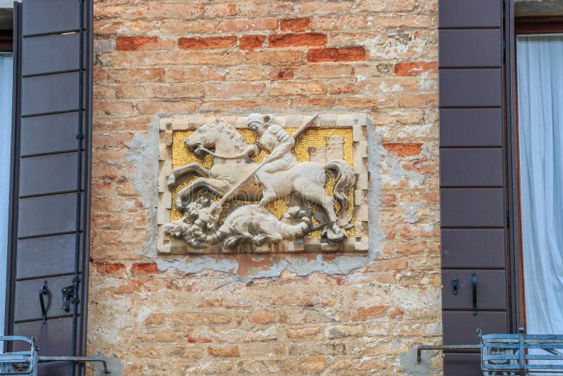 Bas-relief on a House in Venice Stock Image - Image of summer ...