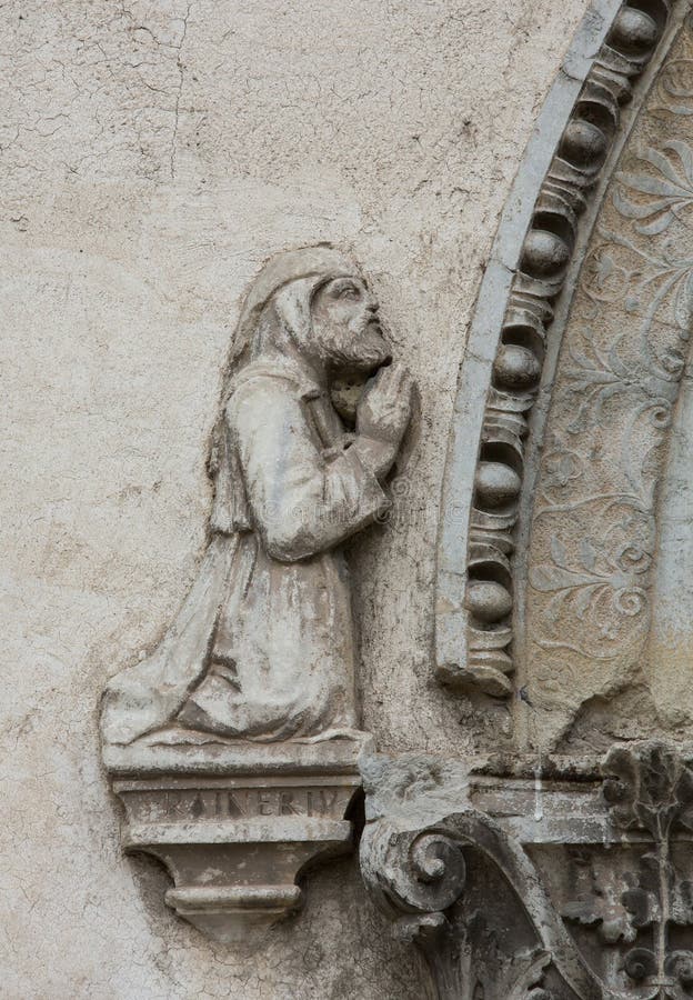 Bas-relief of Man in Castelvecchio Museum. Verona, Stock Photo - Image ...
