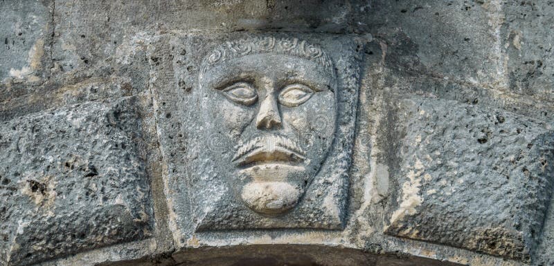 Bas-relief with mans face stock photo. Image of archaeology - 51759590