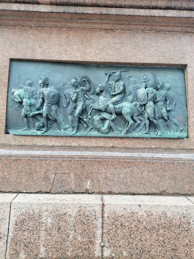 Bas-relief on a Marble Monument Stock Image - Image of elements, detail ...