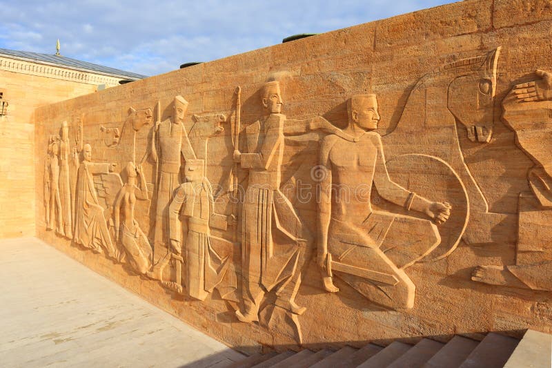 Bas Relief of Mausoleum of Ataturk in Ankara, Turkey Editorial Photo ...