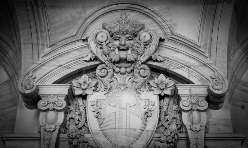 Bas Relief from Old Building Stone Face Stock Image - Image of ...