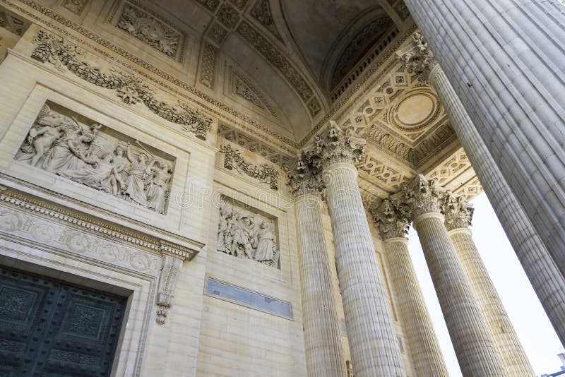 Bas Relief, Pantheon, Paris, France Stock Image - Image of famous ...