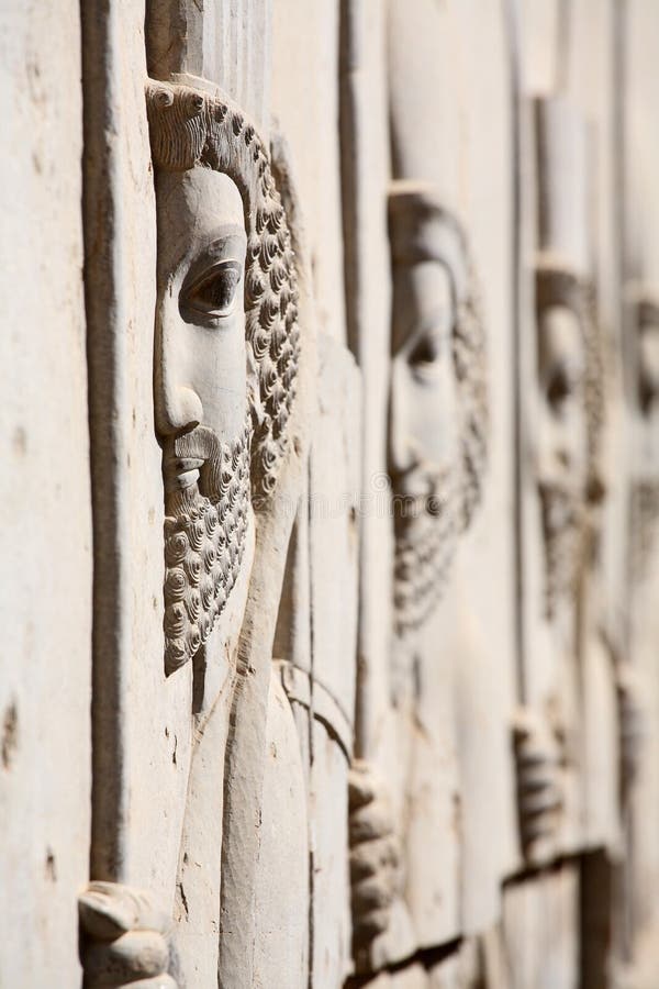 Bas-relief of Persian Soldier from Persepolis, Ira Stock Photo - Image ...