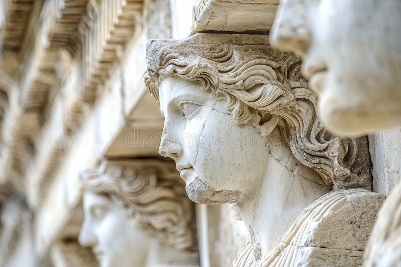 Bas-relief Representing Human Faces on a Marble Fragment from an ...