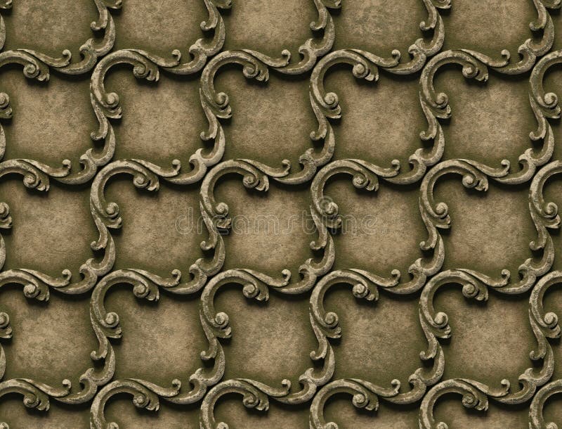 Bas-relief of Seamless Textures, Consisting of Various Elements of ...