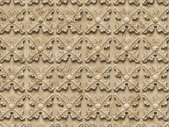 Bas-relief of Seamless Textures, Consisting of Various Elements of ...