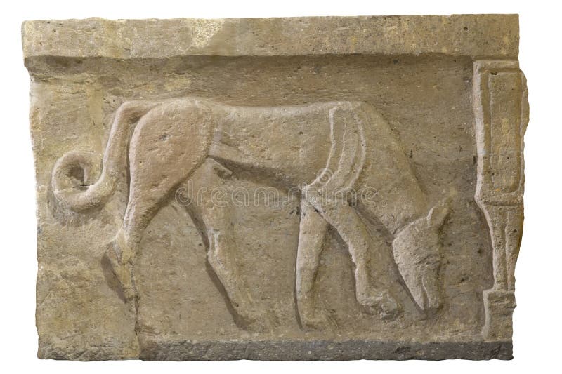 Bas-relief from the Tomb of the Dogs of Tofa Editorial Photography ...