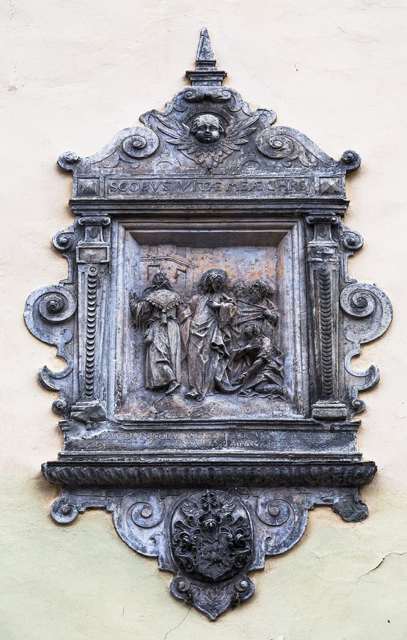 Bas-relief on the wall stock image. Image of history - 35364019