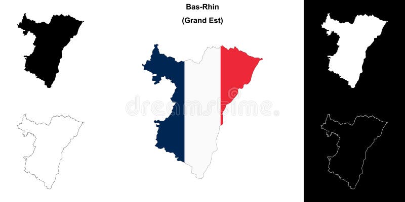 Rhin Department Outline Map Stock Illustrations – 18 Rhin Department ...