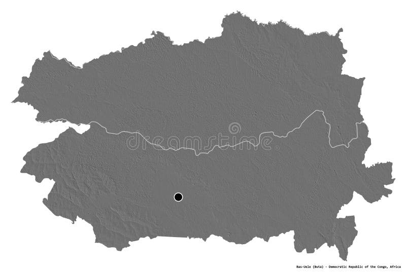 Bas-Uele, Province of Democratic Republic of the Congo, on White ...