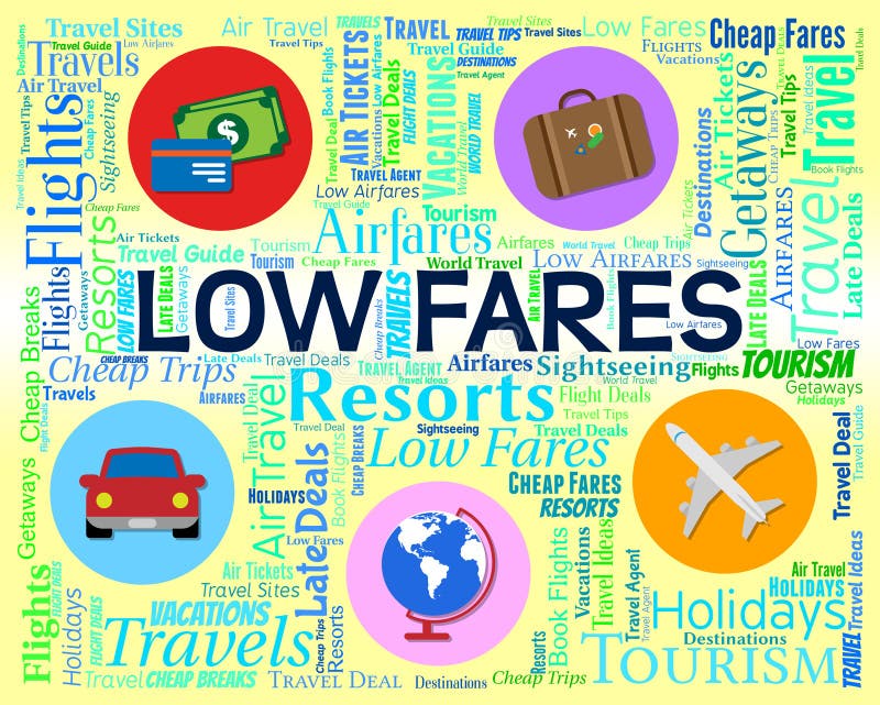 Bas Voyage De Fares Indicates Reduction Costs and Illustration Stock ...