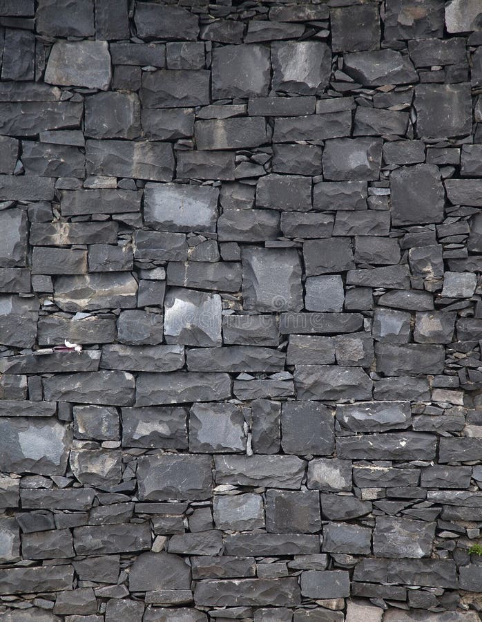 Basalt blocks wall stock photo. Image of blocks, barrier - 35681744