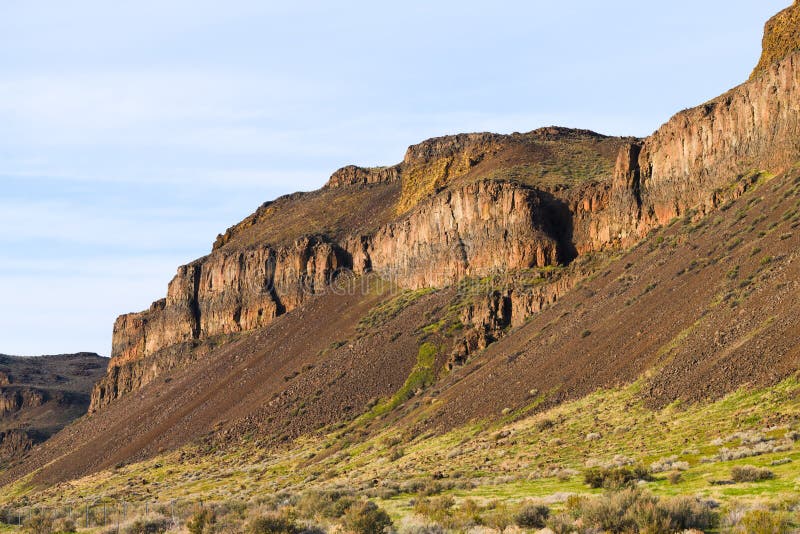 Basalt Cliffs Along the Columbia River in Washington State Stock Photo ...