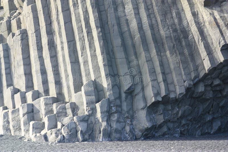 Basalt Column Formation in Iceland. Background Stock Photo - Image of ...