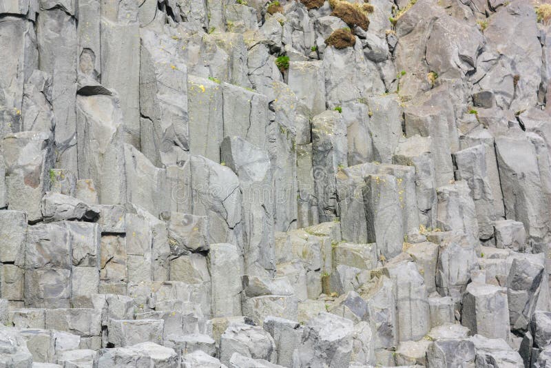 Basalt Column Formation in Iceland. Background Stock Photo - Image of ...