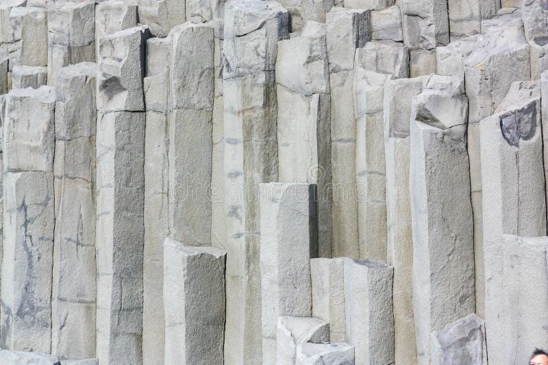 Basalt Column Formation in Iceland. Background Stock Image - Image of ...