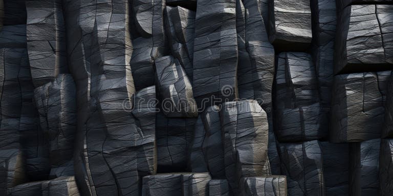 Basalt Columnar Joints Texture Background Stock Illustration ...