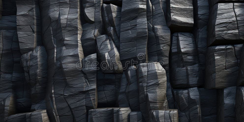 Basalt Columnar Joints Texture Background Stock Illustration ...