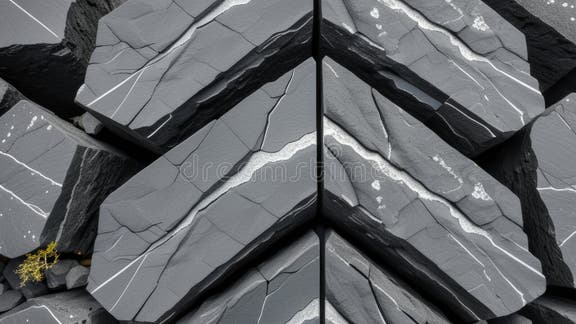 Basalt Columns. Geometric Geology Stock Illustration - Illustration of ...