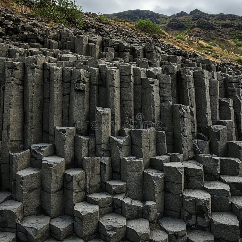 Towering Hexagonal Rock Formations Stock Illustrations – 21 Towering ...