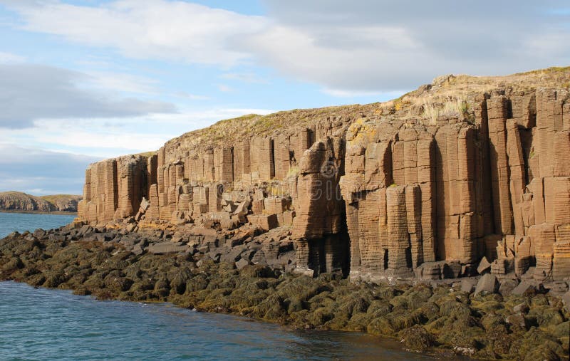 Basalt Columns Horizontal stock photo. Image of pattern - 101432770