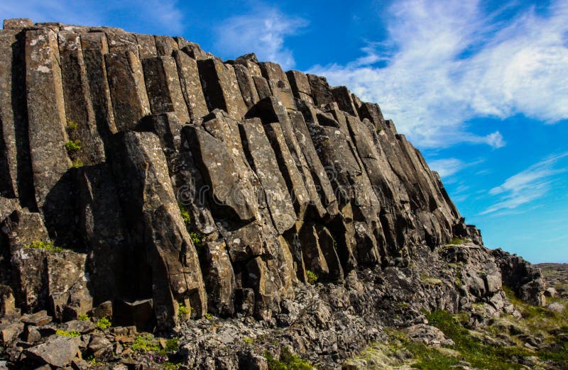 Basalt columns in Iceland stock image. Image of full - 114276125