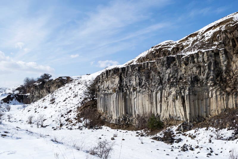 Basalt columns from Racos stock image. Image of natural - 218456753