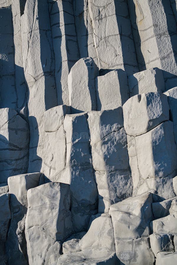Basalt Columns on Reynisfjara Beach Stock Photo - Image of trip ...