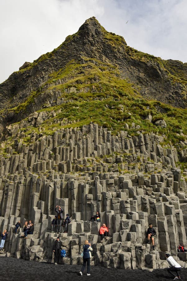 Basalt Columns at Reynisfjara Beach Near Vik in Iceland Editorial Stock ...