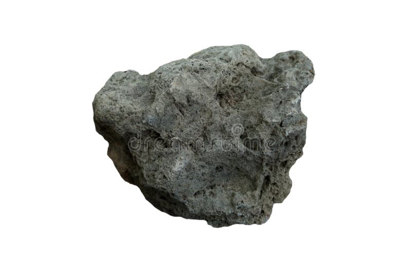 Raw Specimen of Basalt Rock Isolated on White Background. Stock Image ...
