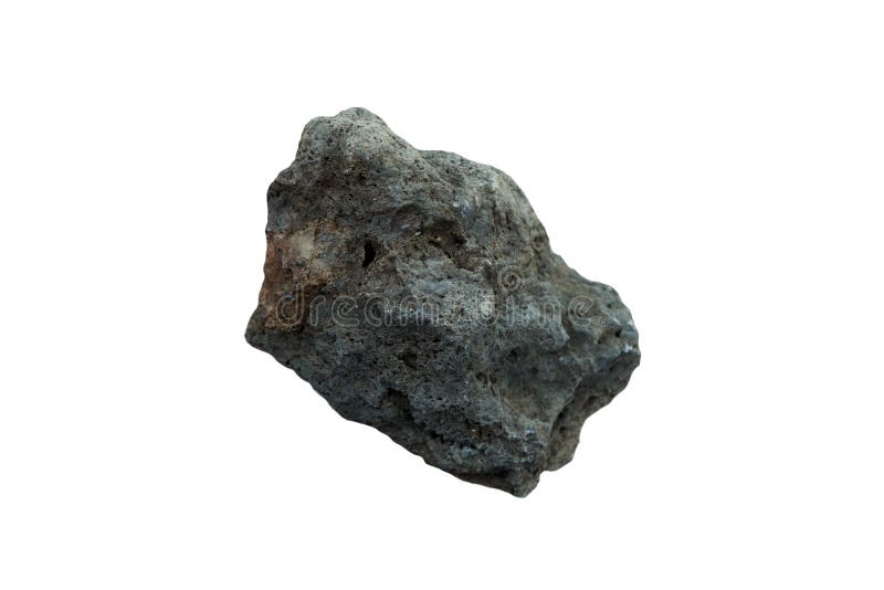 Raw Specimen of Basalt Rock Isolated on White Background. Stock Image ...