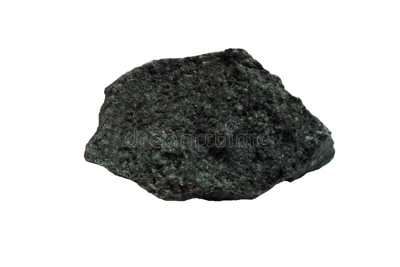 Basalt Specimen Isolated on White Background. Stock Image - Image of ...