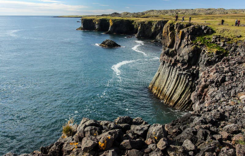 Basalt Formations on the Coast of Iceland Stock Image - Image of europe ...