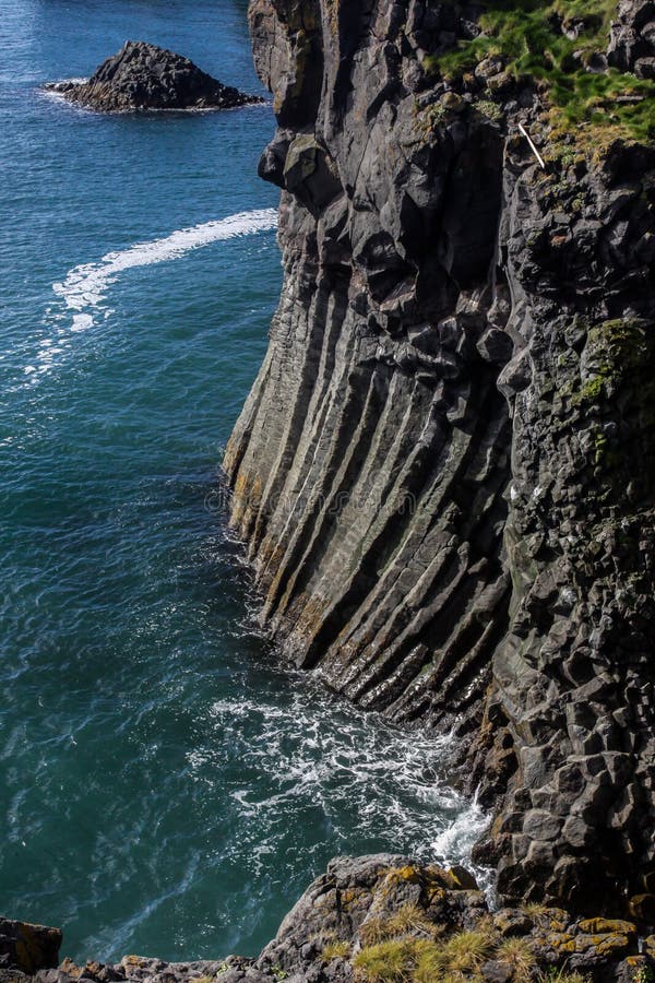 Basalt Formations on the Coast of Iceland Stock Photo - Image of ...