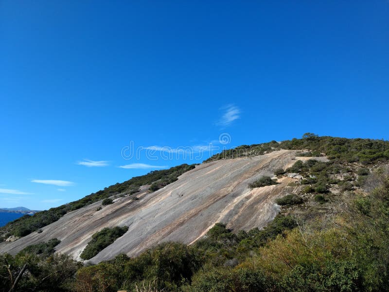 The basalt hill stock image. Image of hill, cloud, terrain - 183831807