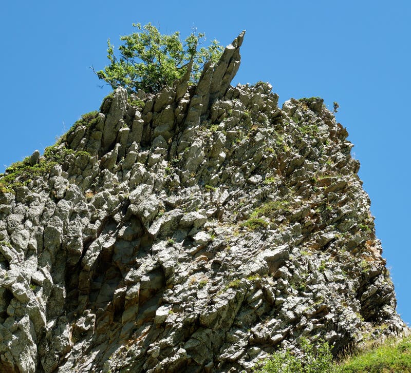 Basalt Lava Rock Formation in Val De Courre Stock Photo - Image of ...