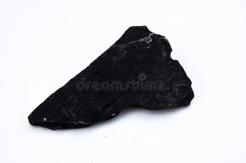 Basalt Over White Background Stock Image - Image of object, isolated ...