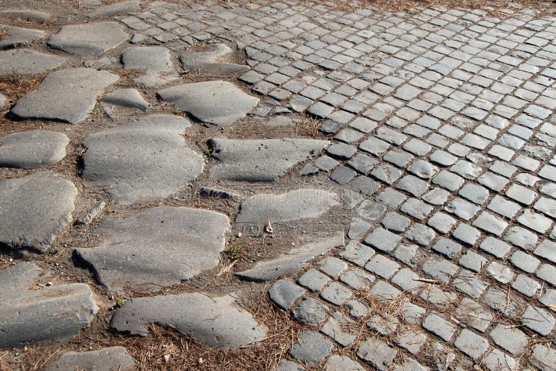 Basalt Pavement of the Appia Antica, Rome Stock Photo - Image of empire ...
