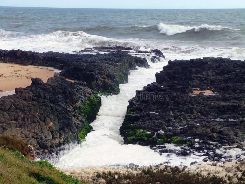 Basalt Rock Channel stock photo. Image of rock, ancient - 49981578