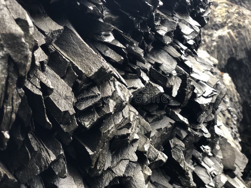 Cracked basalt face stock image. Image of texture, streaked - 2005907
