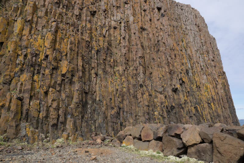 Basalt Rock Formations, Iceland Stock Photo - Image of landmark, rock ...