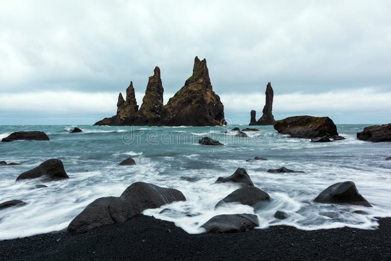 Basalt rock formations stock image. Image of icelandic - 92786563