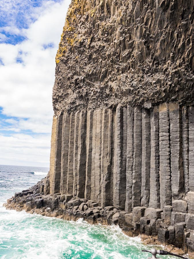Basalt rock stock image. Image of tree, coast, island - 74995391
