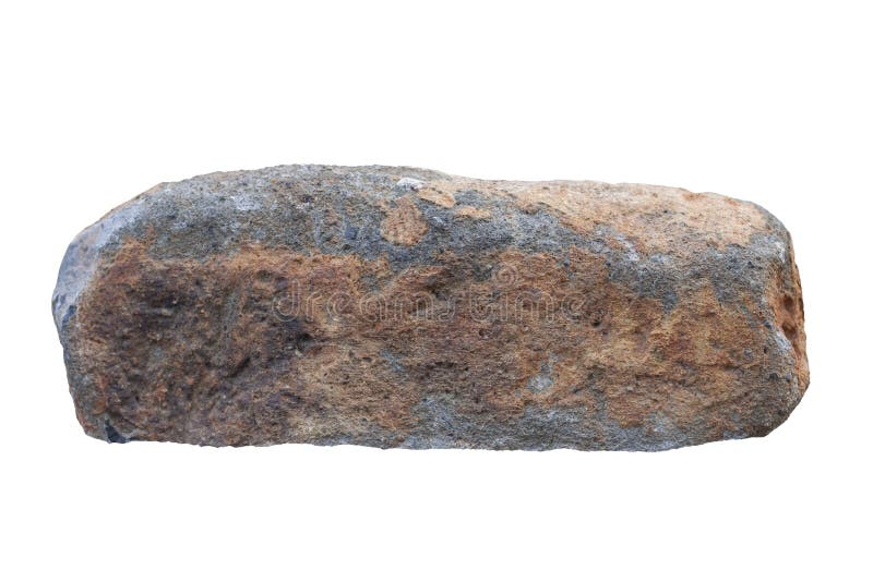 Basalt Rock Isolated on White Background. Stock Photo - Image of ...