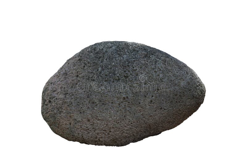 Basalt Rock Isolated on White Background. Stock Photo - Image of ...