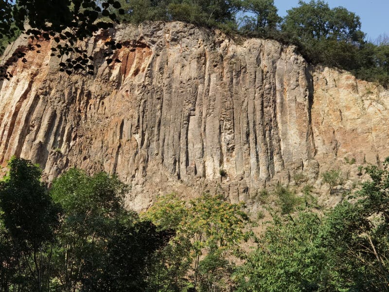 Basalt Rock in Natural Occurrence in Octagon Shape Stock Photo - Image ...